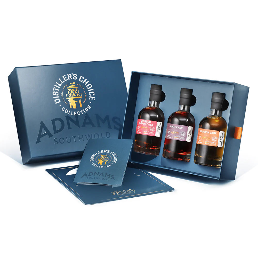 Adnams Distillers Choice Whisky Collection – Gift Set | Twelve Green Bottles Wine