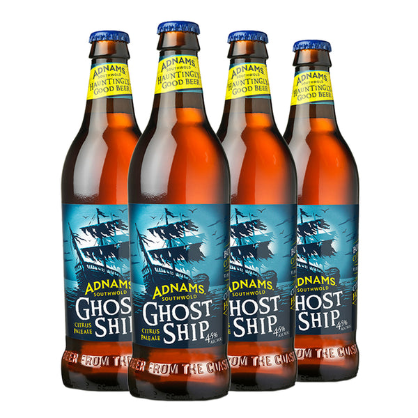 Adnams Ghost Ship Citrus Pale Ale 4.5% 500ml Glass Bottles | Twelve Green Bottles Wine