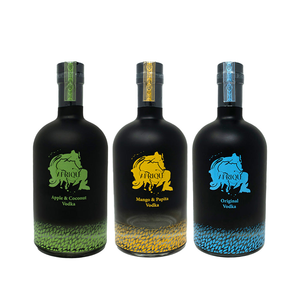 Afrique Vodka | Apple & Coconut + Mango & Papita + Original | 35% & 40 ...