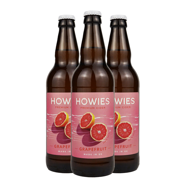 Howie's Fruit Cider – Grapefruit Flavour 500ml Glass Bottles | Twelve ...