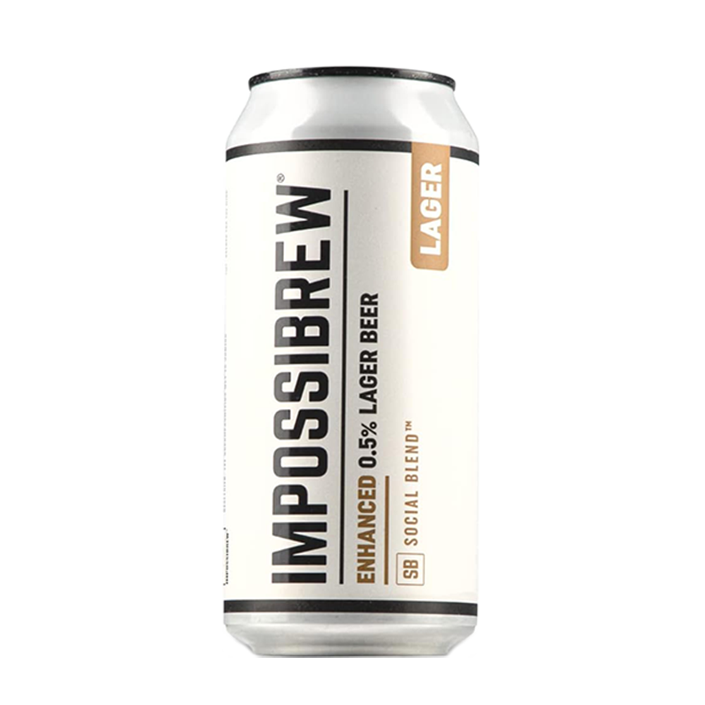 Impossibrew Enhanced Lager 0.5% 440ml Cans | Twelve Green Bottles Wine