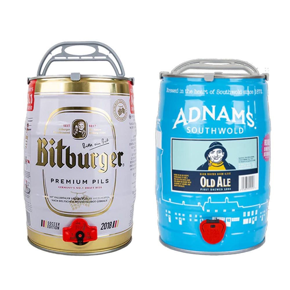 Mini Keg Pair | Bitburger Premium German Pils 4.8% & Adnams Old Ale 4 ...