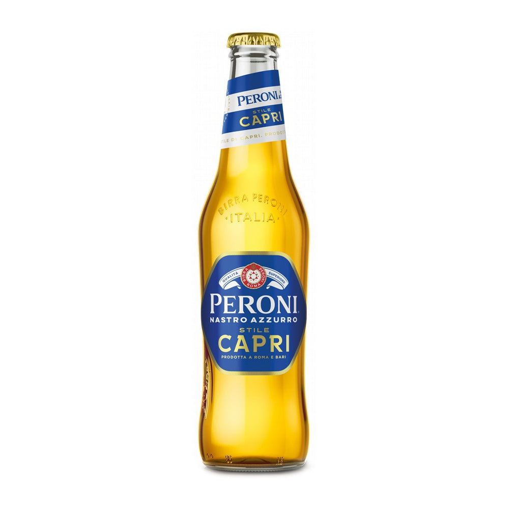 Peroni Nastro Azzurro Stile Capri Lager 4.2% 330ml Glass Bottles ...
