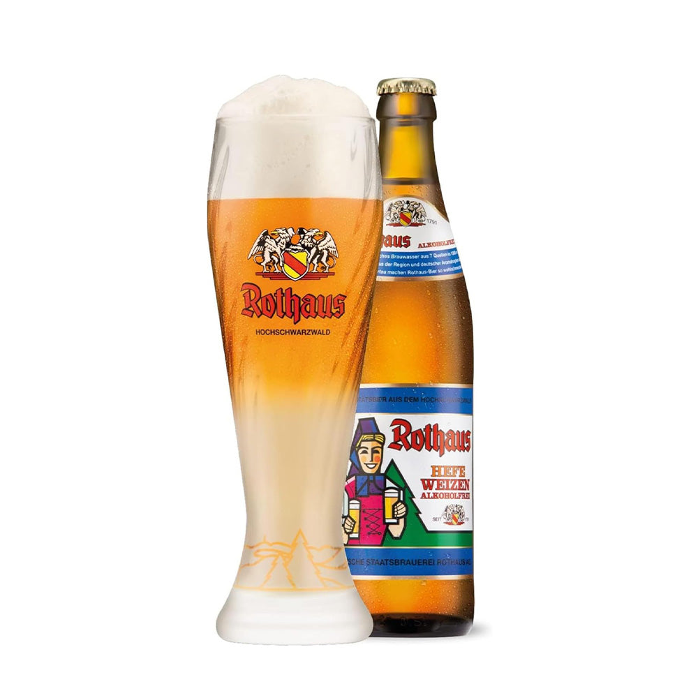 Rothaus Alcohol Free Wheat Beer (Hefeweizen) 0.5% ABV - 500ml Glass Bo ...