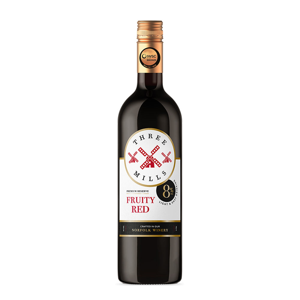 Three Mills 8% ABV British Made Fruity Red Wine 75cl | Twelve Green ...