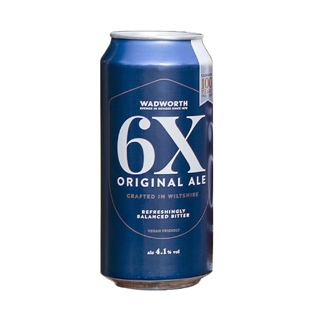 Wadworth 6X 4.1% ABV Premium Bitter Original Ale 440ml Cans | Twelve Green Bottles Wine
