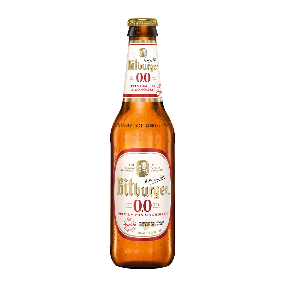 Bitburger Premium Pils Drive Alkoholfrei 0.0% - 330ml Glass Bottles ...